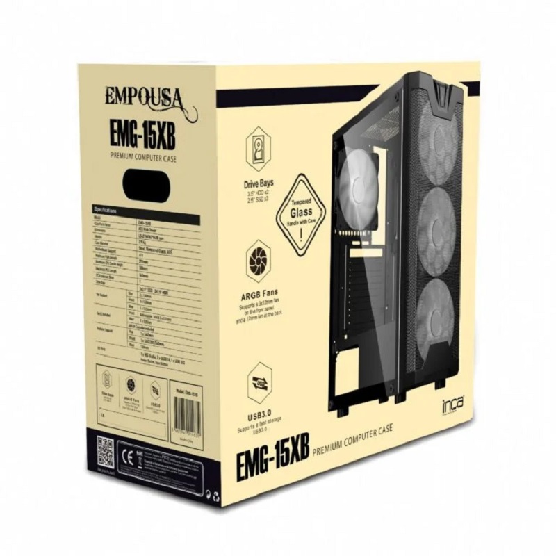 Boitier Pc Inca Emg-15xb - Noir Tunisie - Best Buy Tunisie